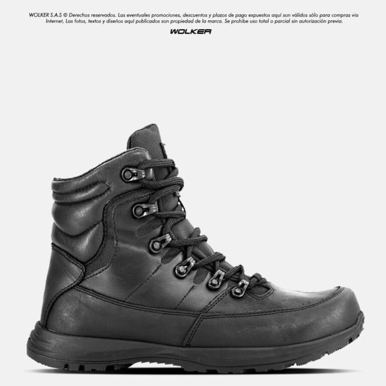 Botas Wolker referencia Legacy negro en cuero Wolker.com.co