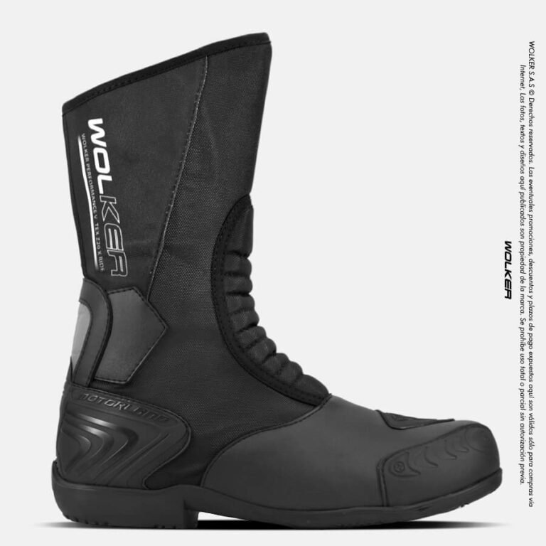 Botas Moteras Wolker Z20 Performance caña alta, Cierre Lateral